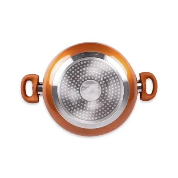 Batería de Cocina 7 Piezas Montecarlo Doral – Aluminio Titanio con Detalles en Cobre – Comercial ...