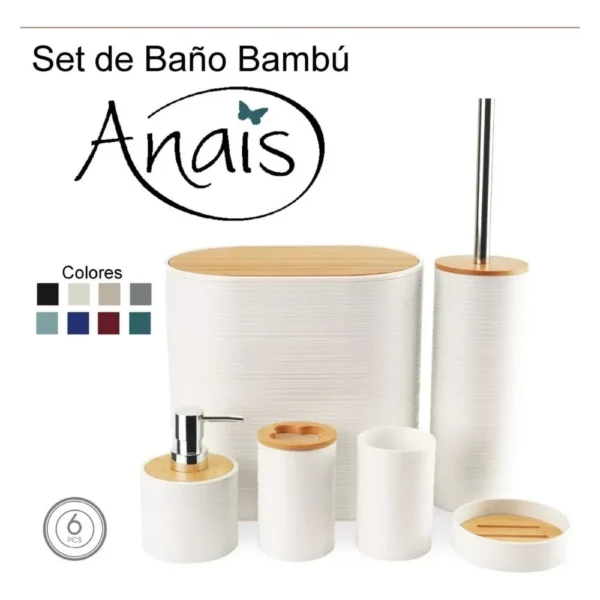 Set de Baño de Bambú Anais – Barquillo – Comercial Isabella
